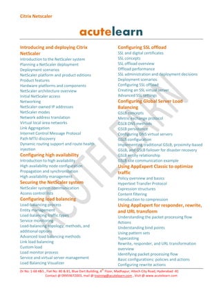Citrix Netscaler | PDF | Computer Networking | Computing
