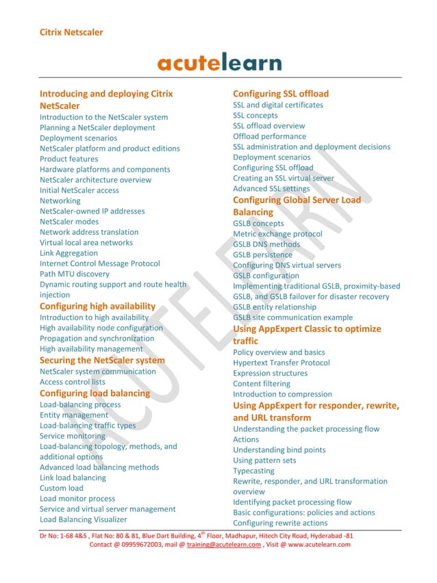 Citrix Netscaler | PDF | Computer Networking | Computing