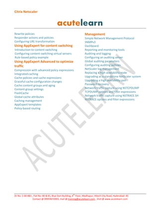 Citrix Netscaler | PDF | Computer Networking | Computing