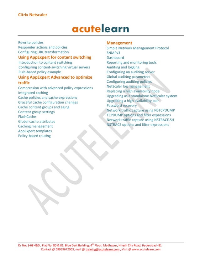 Citrix Netscaler | PDF | Computer Networking | Computing
