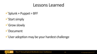 Using Puppet To Manage Splunk | PDF