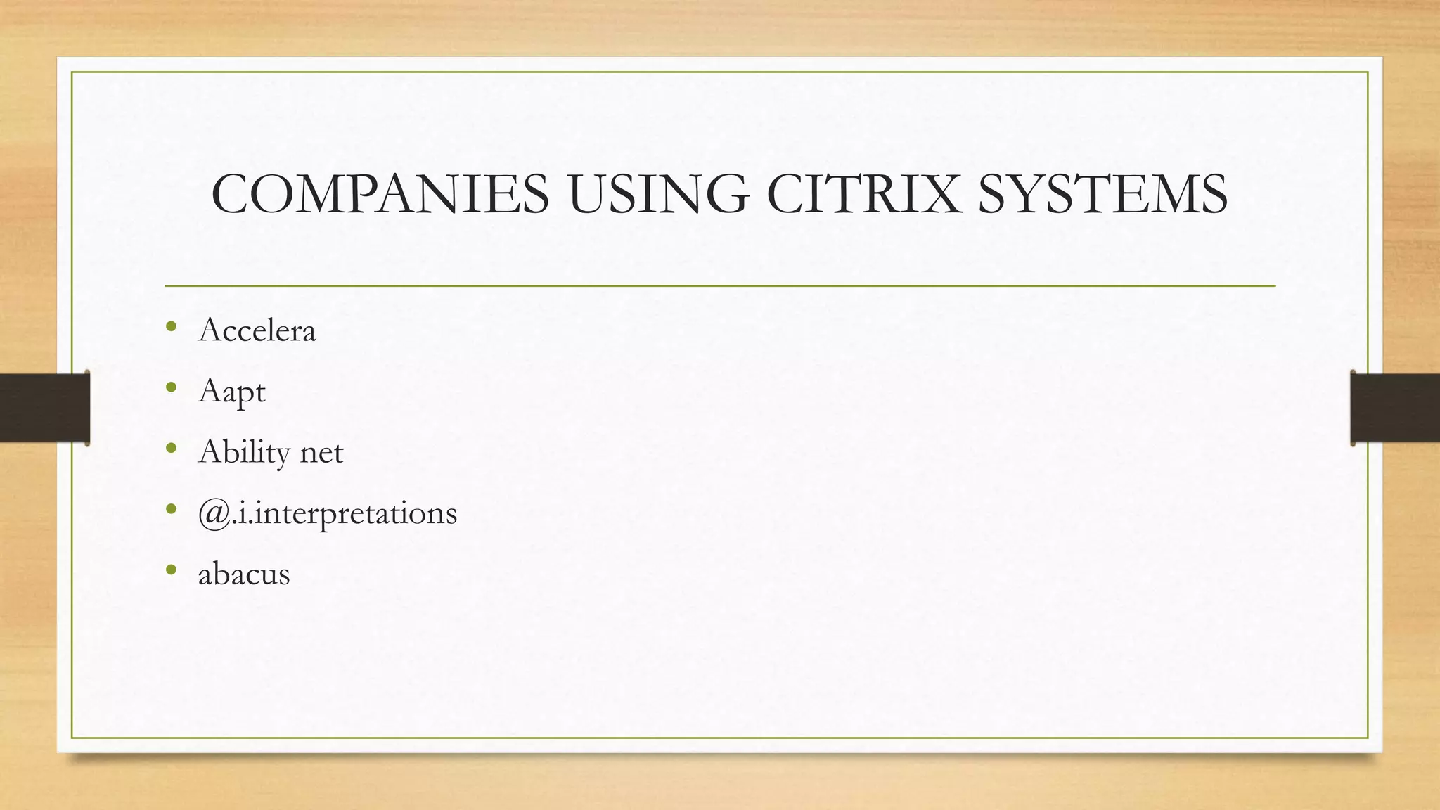 Citrix systems ppt | PPTX