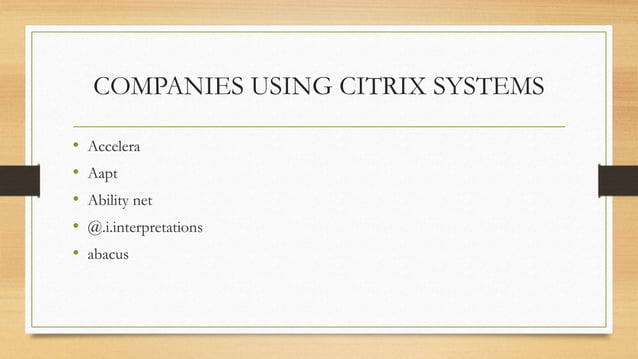 Citrix systems ppt | PPTX | Internet | Computing