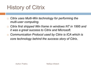 Citrix xenapp training | PPT