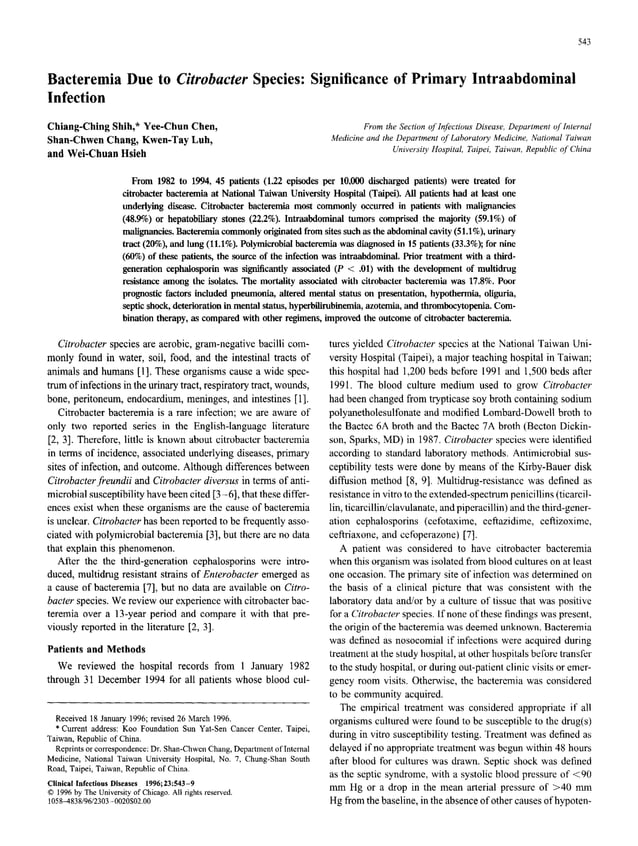 Citrobacter | PDF | Infectious Diseases | Diseases and Conditions