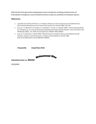 classification of Citrobacter | DOCX