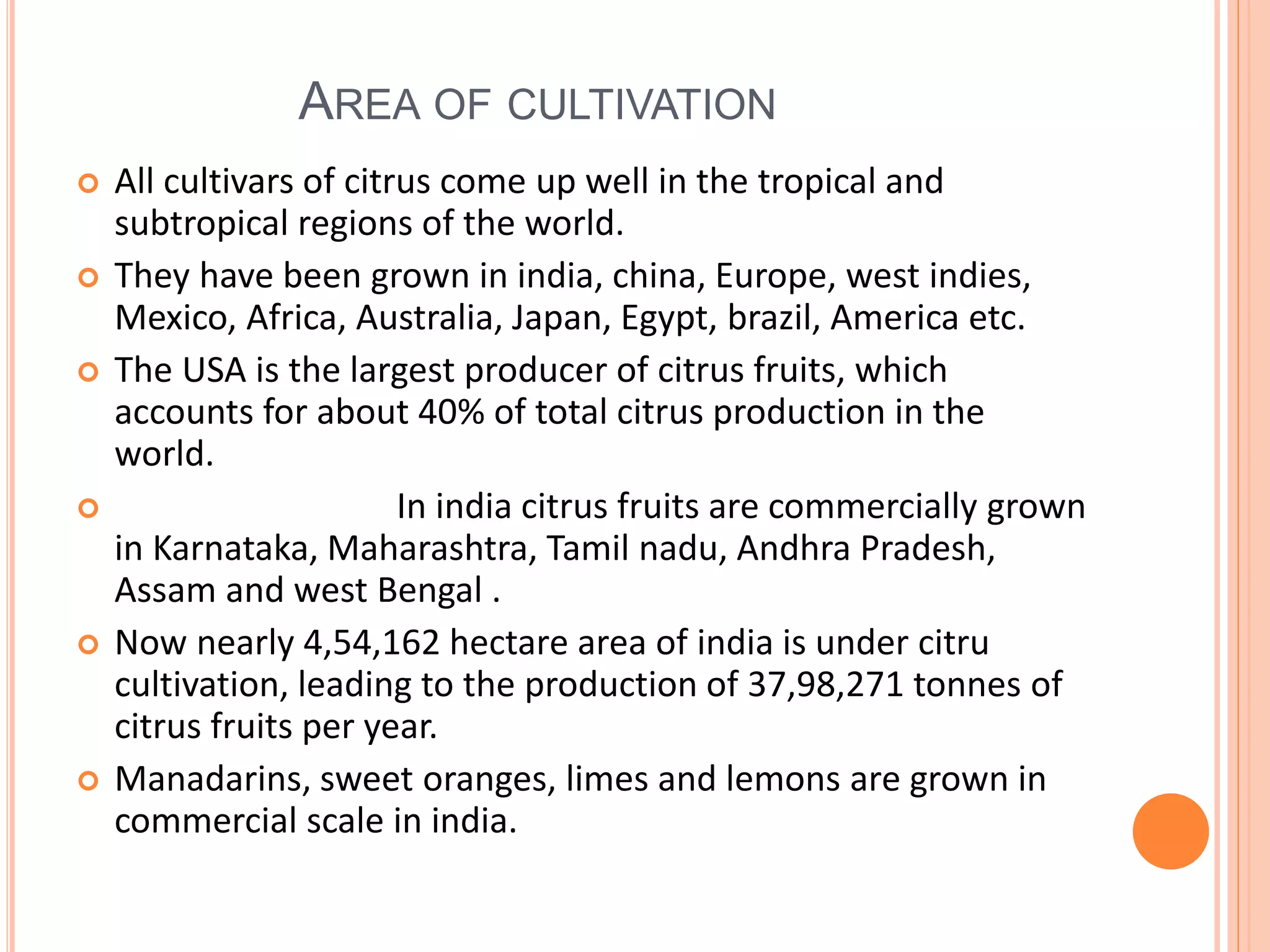 Citrus;types;health benefits;commercial products;economic importance | PPTX
