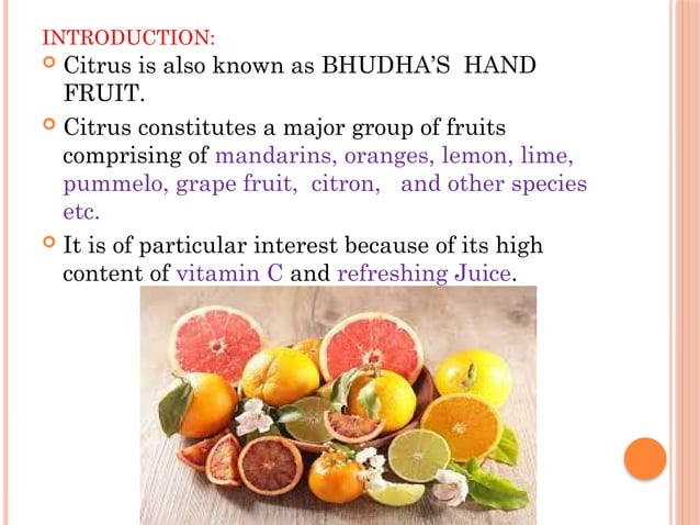 cultivation of citrus fruit............. | PPTX