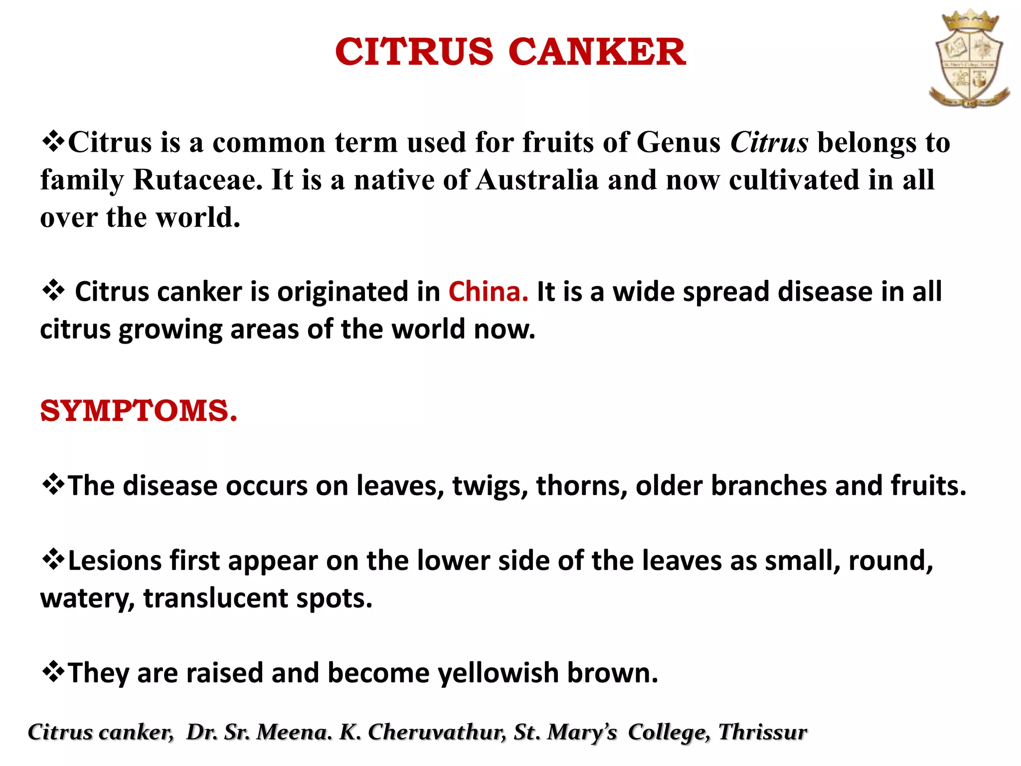 Citrus canker | PPTX