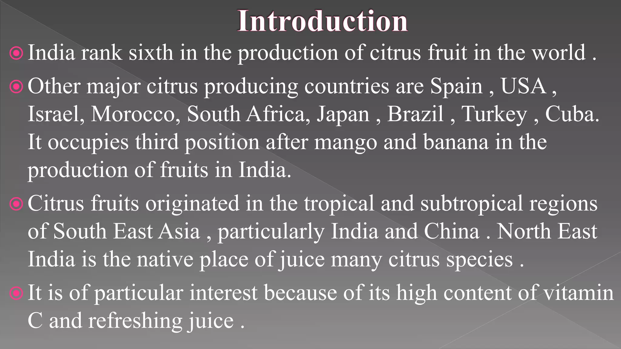 Cultivation of Citrus | PPTX