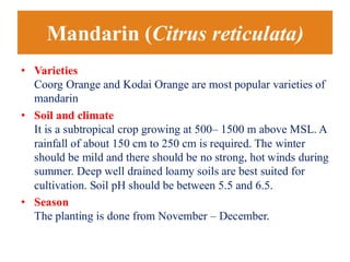 Production technology of Citrus spp(horticulture ) | PDF
