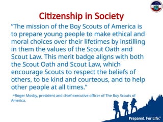 Citizenship in Society Merit Badge Class | PPTX