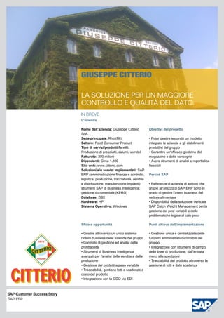 Citterio & BMS success story | PDF