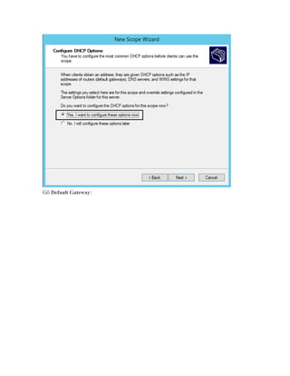 Cài đặt và cấu hình dhcp server trên windows server 2012 | DOC