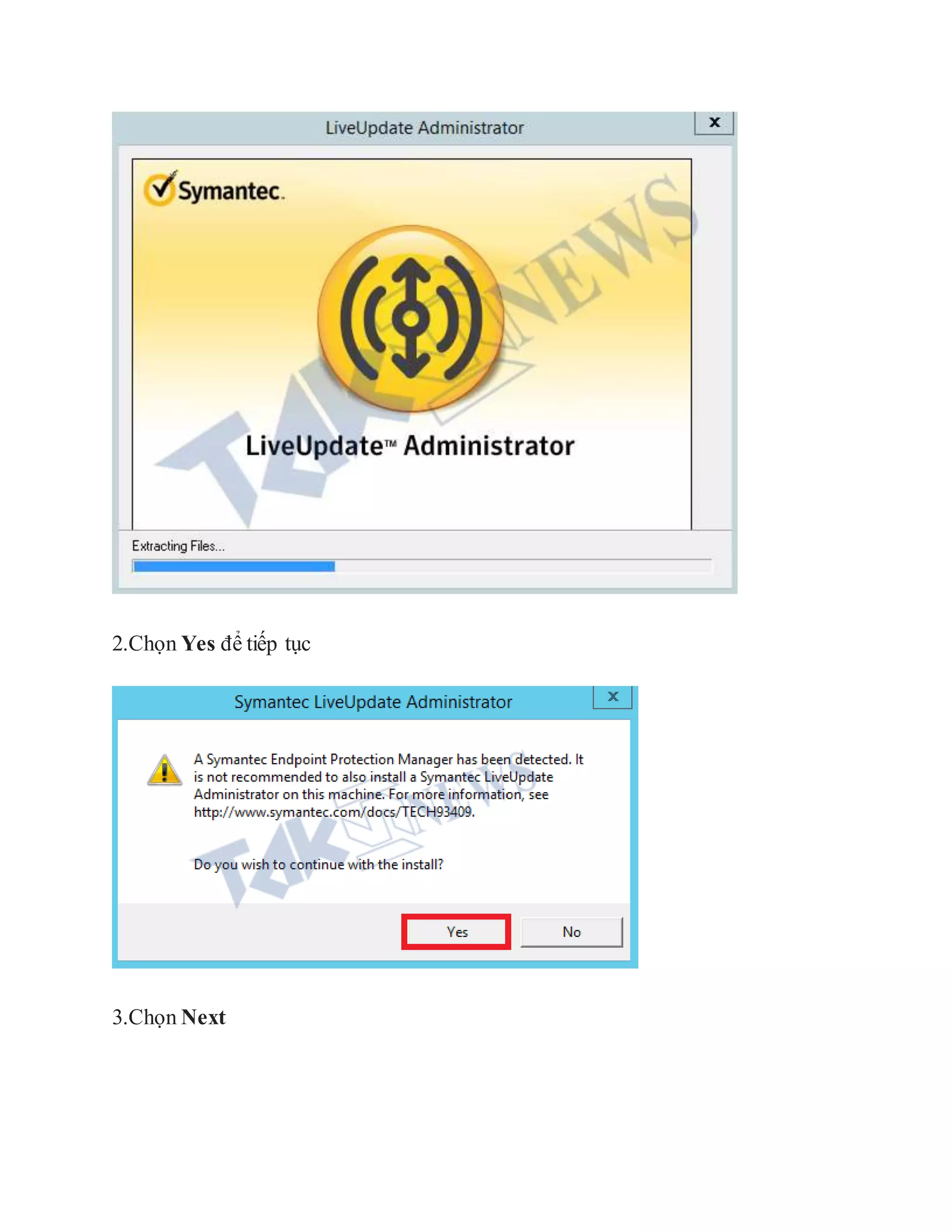 Cài đặt và cấu hình symantec live update administrator | DOCX