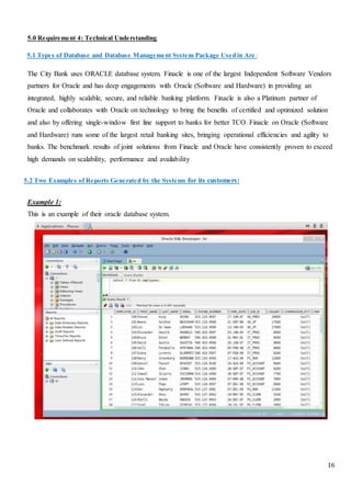 City bank - (FINACLE) Information System Report | DOCX