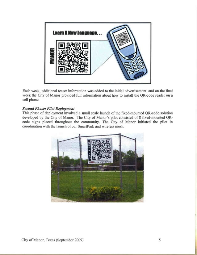 City of Manor (whitepaper) - QR-code use | PDF