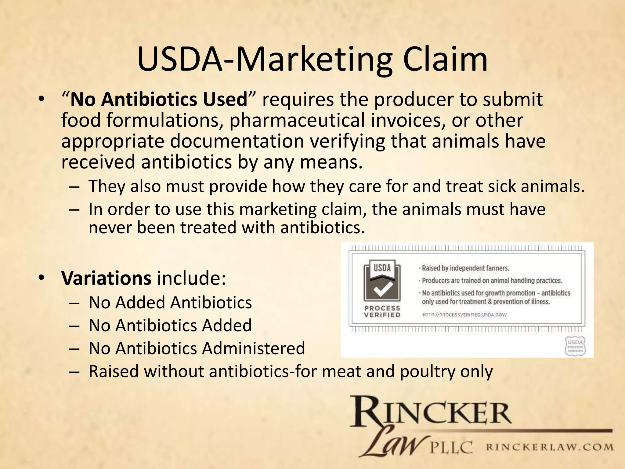 Overview of Laws Regulating Antibiotics in Livestock & Policy Positions ...
