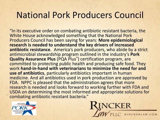 Overview of Laws Regulating Antibiotics in Livestock & Policy Positions ...