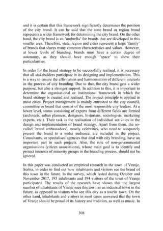 City branding strategy as a condition for activating development ...