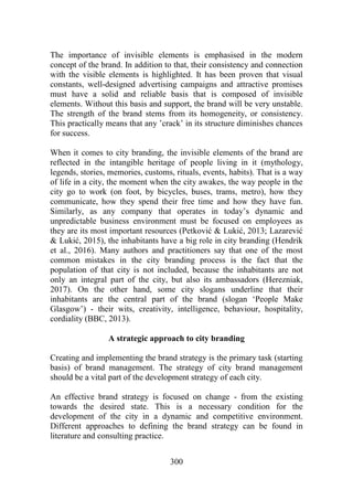 City branding strategy as a condition for activating development ...