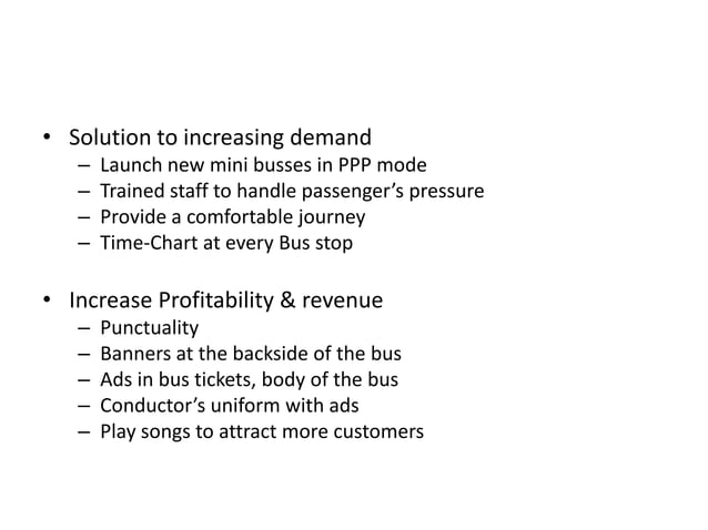 City bus services | PPTX | Rail Travel | Travel Type