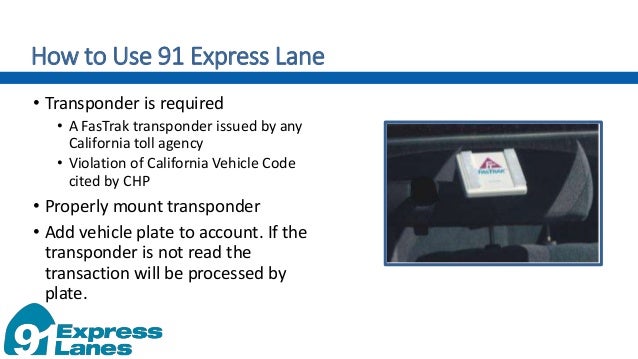 Jan. 5, 2017 City Council Presentation:91 Express Lanes Extension Ope…