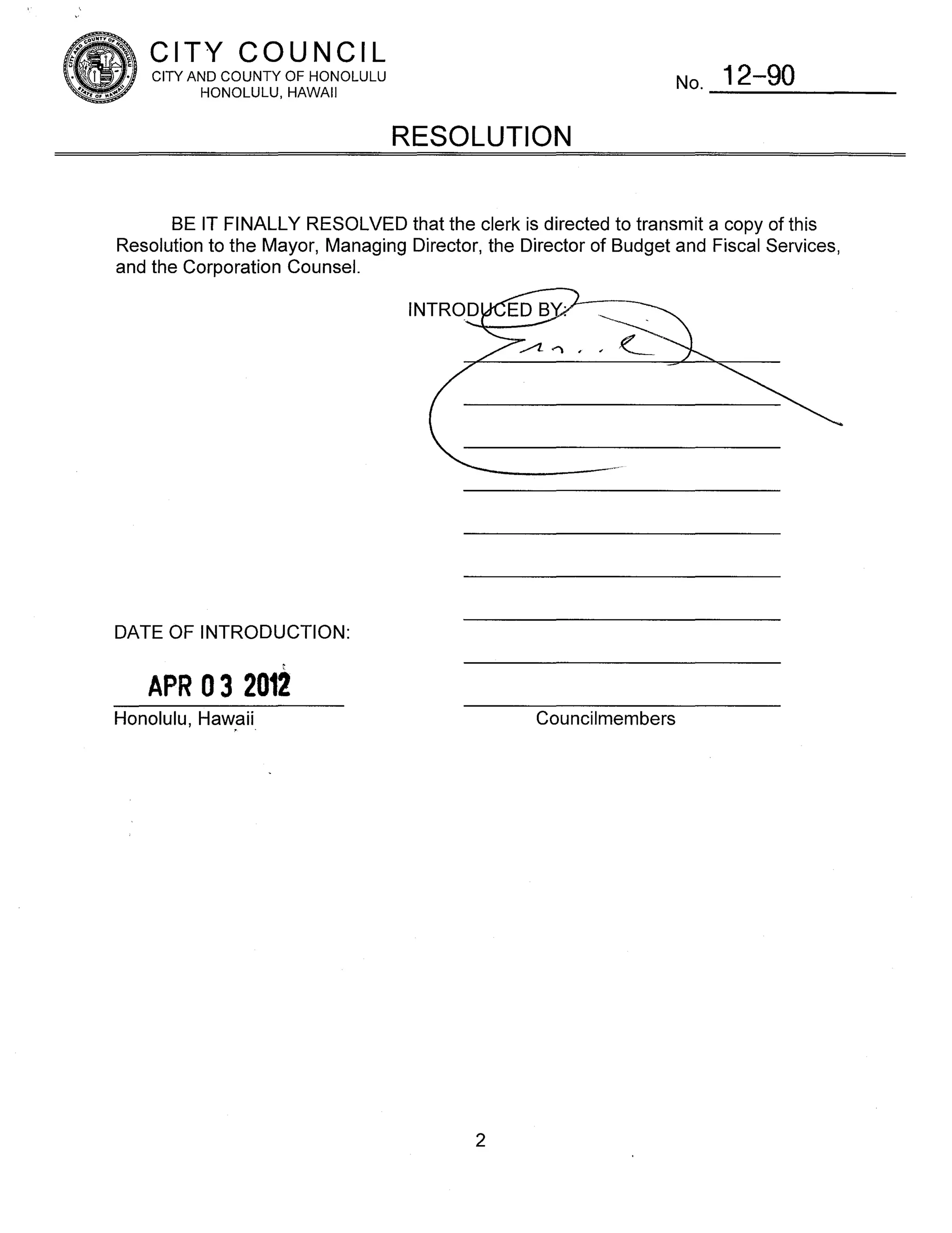 City council resolution | PDF