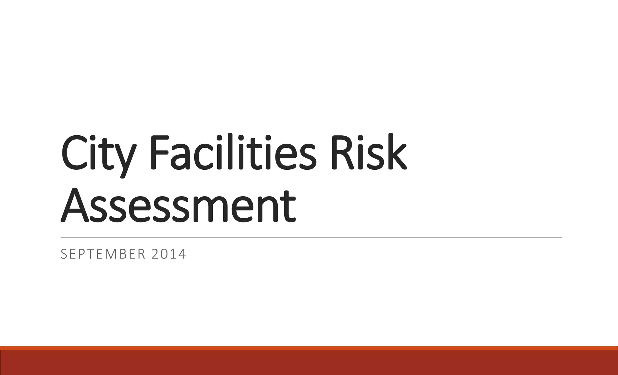 City Facilities Risk Assessment | PPT