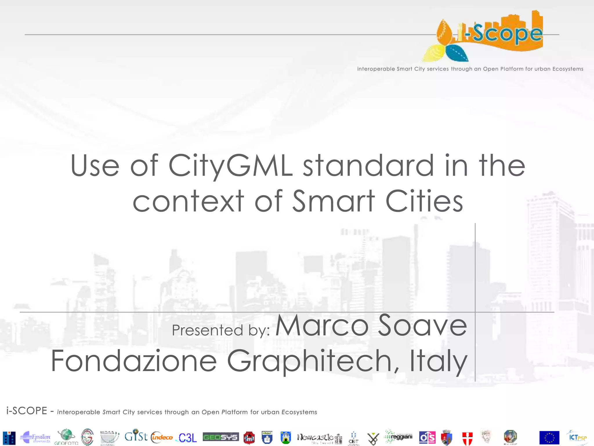 Use Of Citygml Standard In The Context Of Smart City Ppt