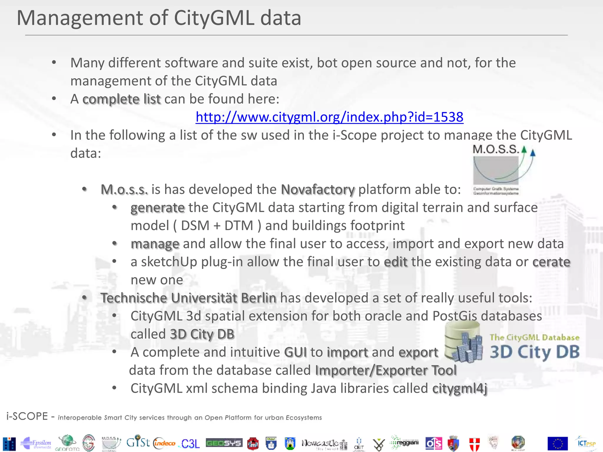 Use of CityGML standard in the context of Smart City | PPTX