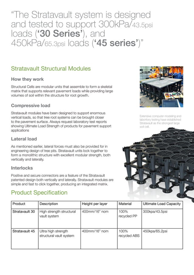Stratavault™ - Leading the Way in Advanced Structural Soil Cells | PDF