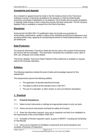 City & guilds 2391 courses and training | PDF