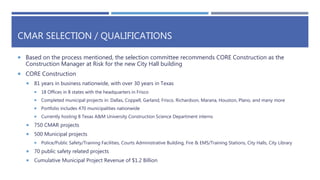 City Hall Construction Manager at Risk | PPTX