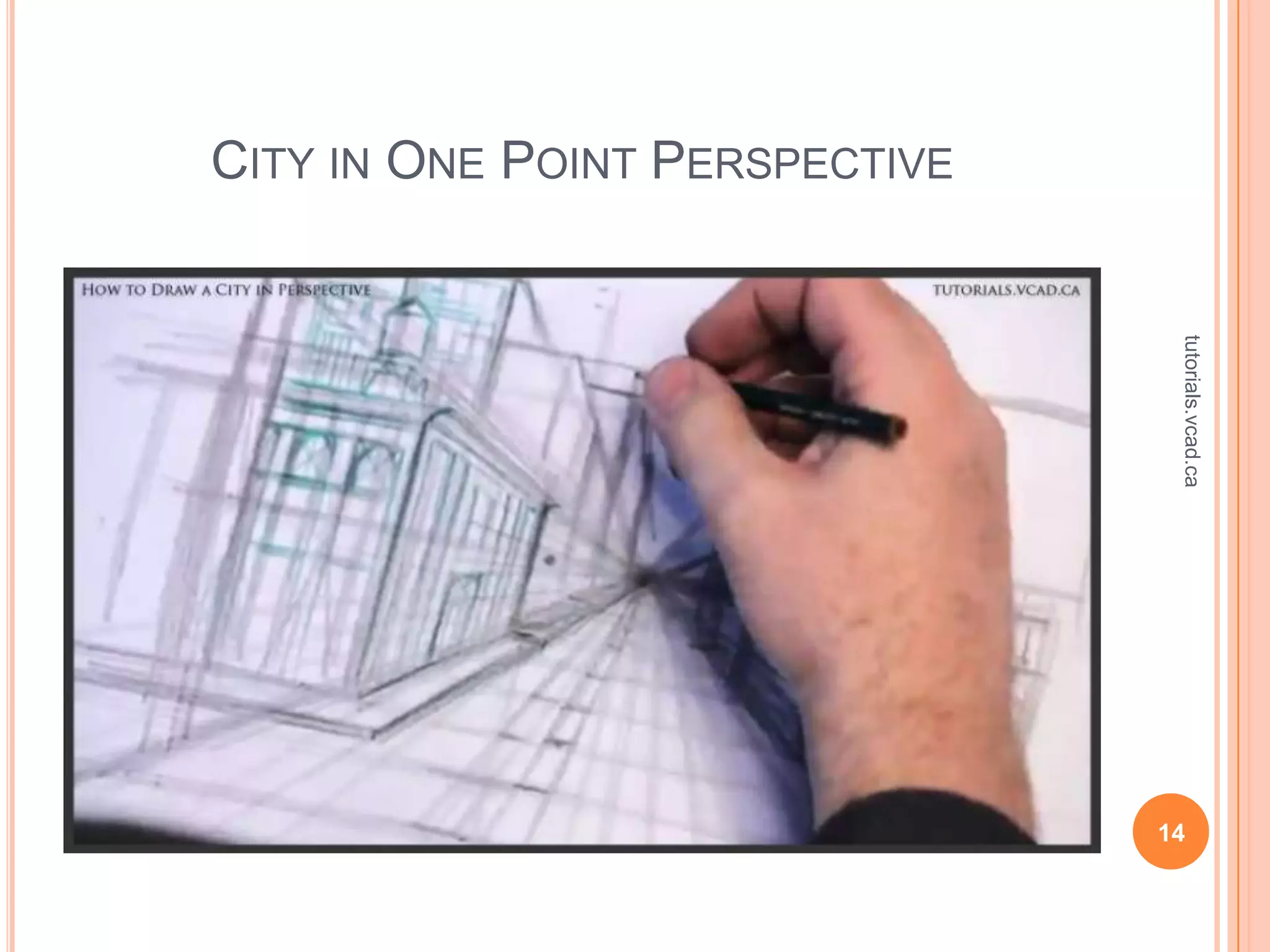 City in One Point Perspective Drawing Tutorial | PPTX