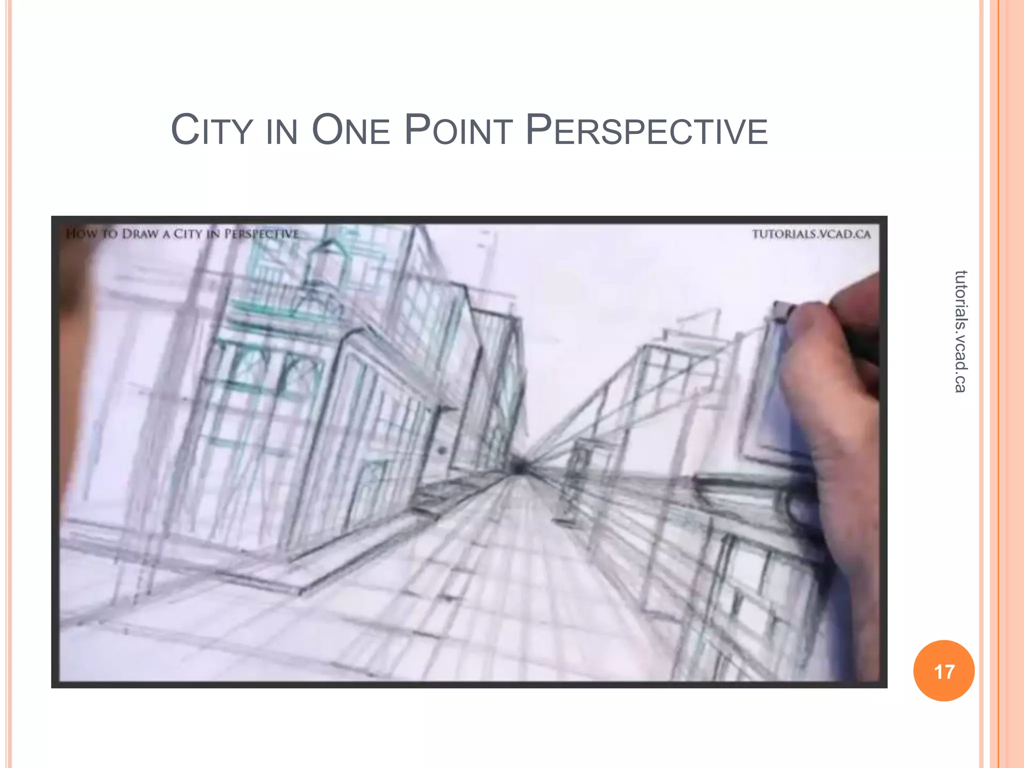 City in One Point Perspective Drawing Tutorial | PPTX