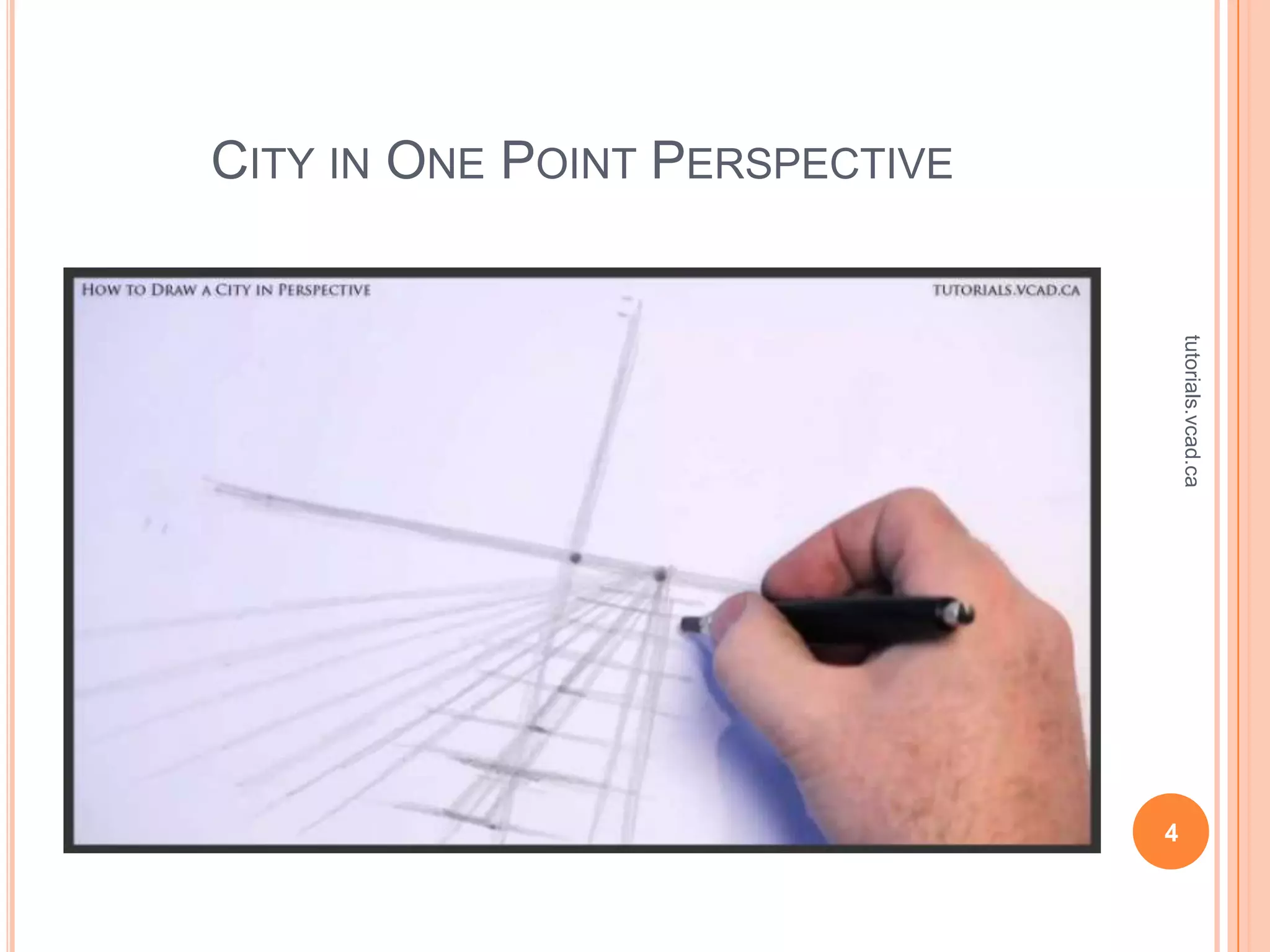 City in One Point Perspective Drawing Tutorial | PPTX
