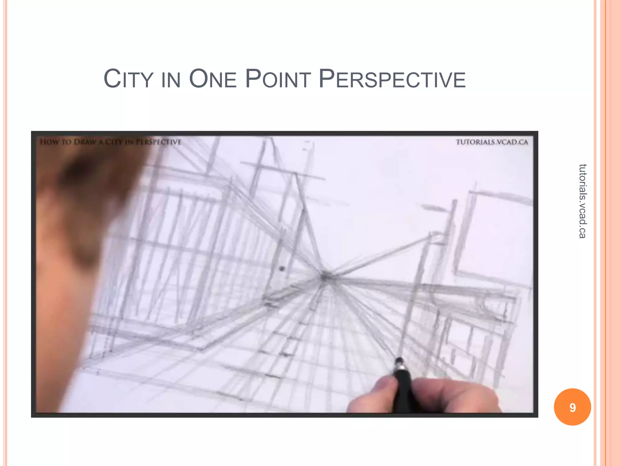 City in One Point Perspective Drawing Tutorial | PPTX