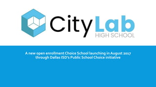 CityLab High School | PPT