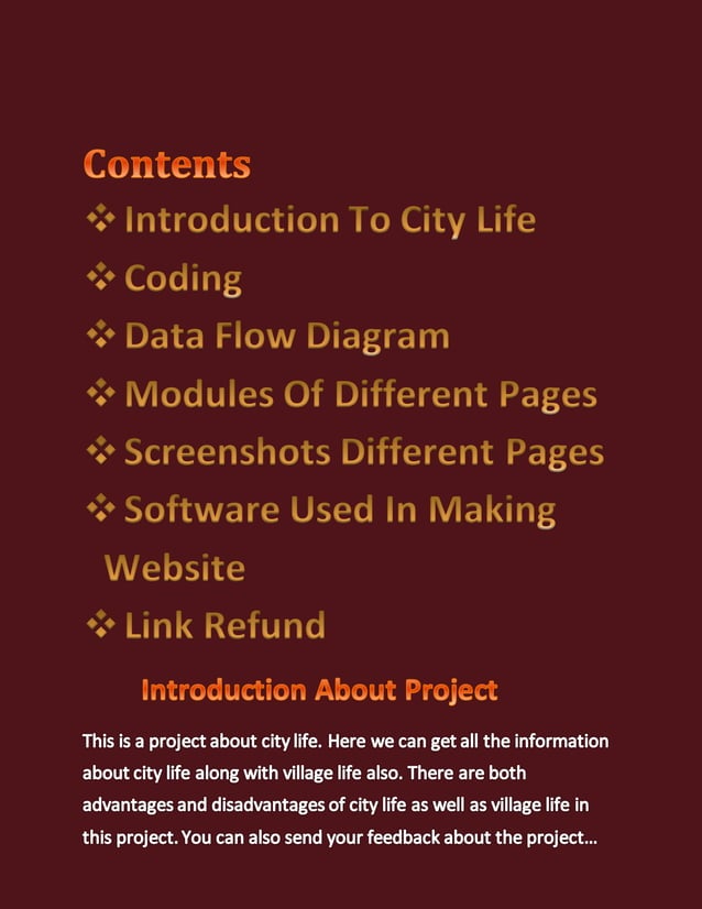 City life project by ajay mishra121 | PDF