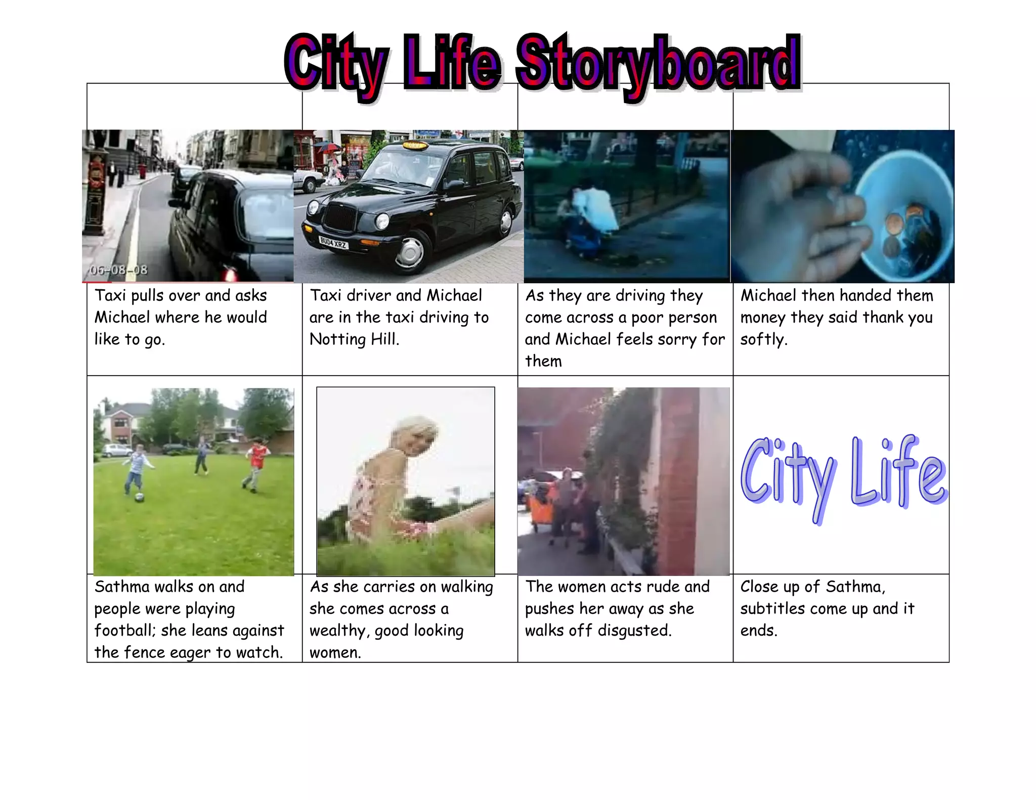 City life storyboard | DOC