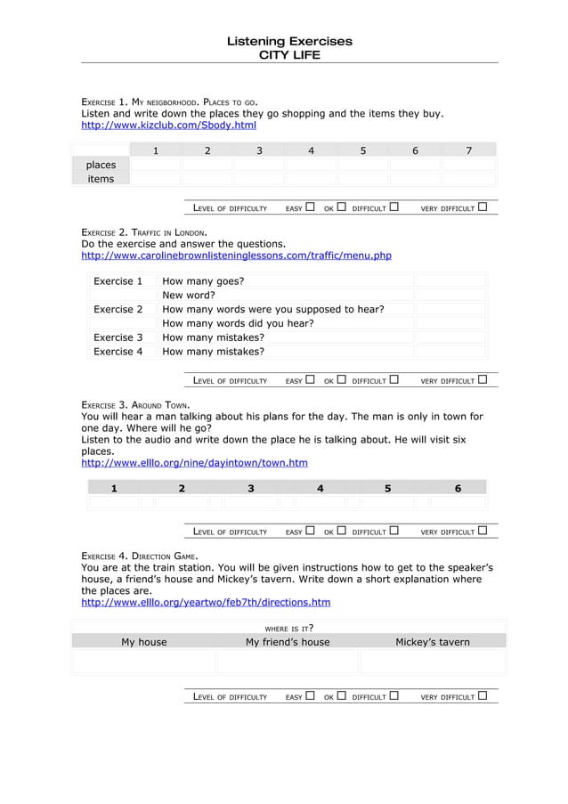 City listenings | PDF