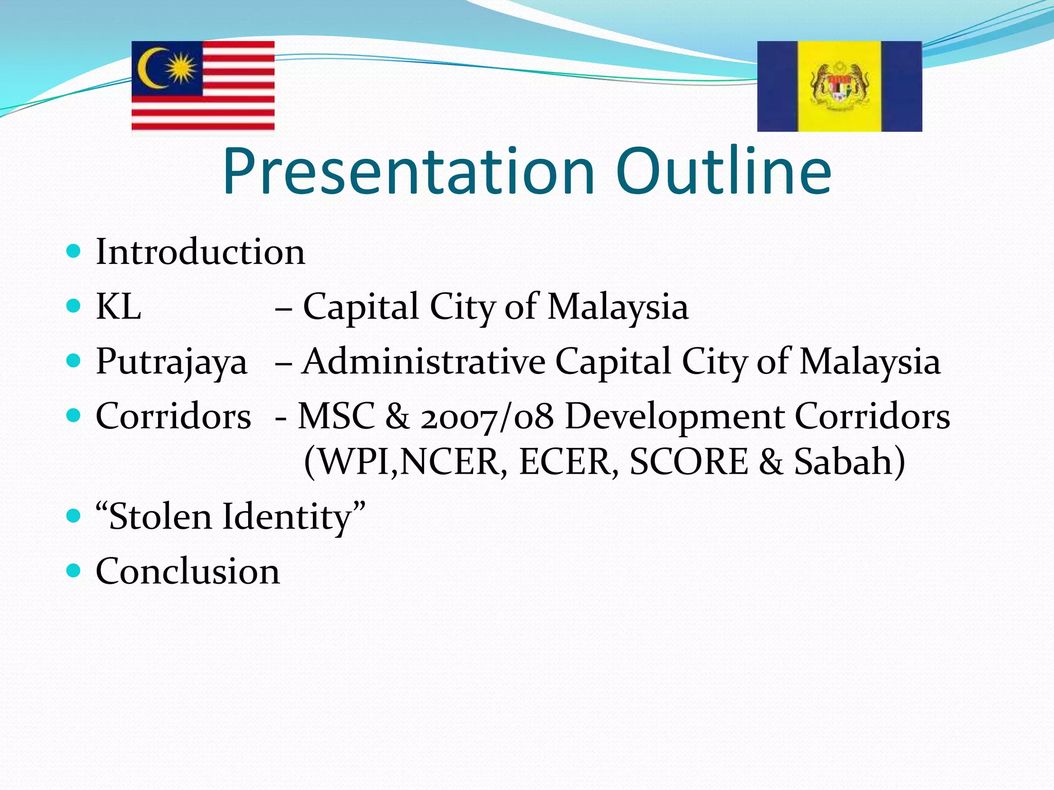 Malaysia's CITY - CORRIDOR Marketing Presentation, 2009 | PPTX