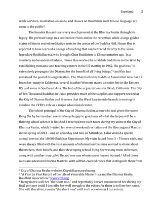 City of Dharma Realm field research report | DOCX