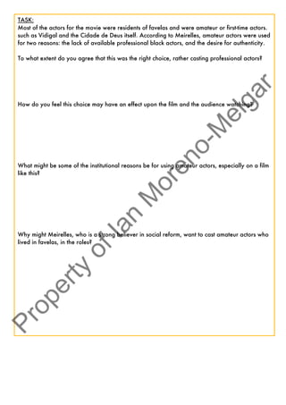 City of God A-Level Film Studies student booklet e-book workbook study ...