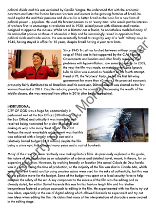 City of God A-Level Film Studies student booklet e-book workbook study ...