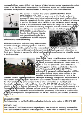 City of God A-Level Film Studies student booklet e-book workbook study ...
