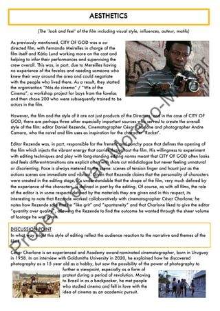 City of God A-Level Film Studies student booklet e-book workbook study ...