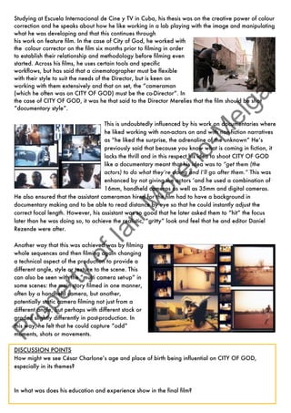 City of God A-Level Film Studies student booklet e-book workbook study ...