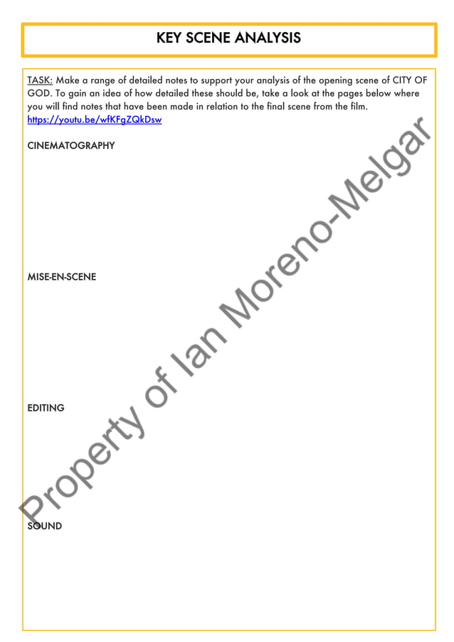 City of God A-Level Film Studies student booklet e-book workbook study ...